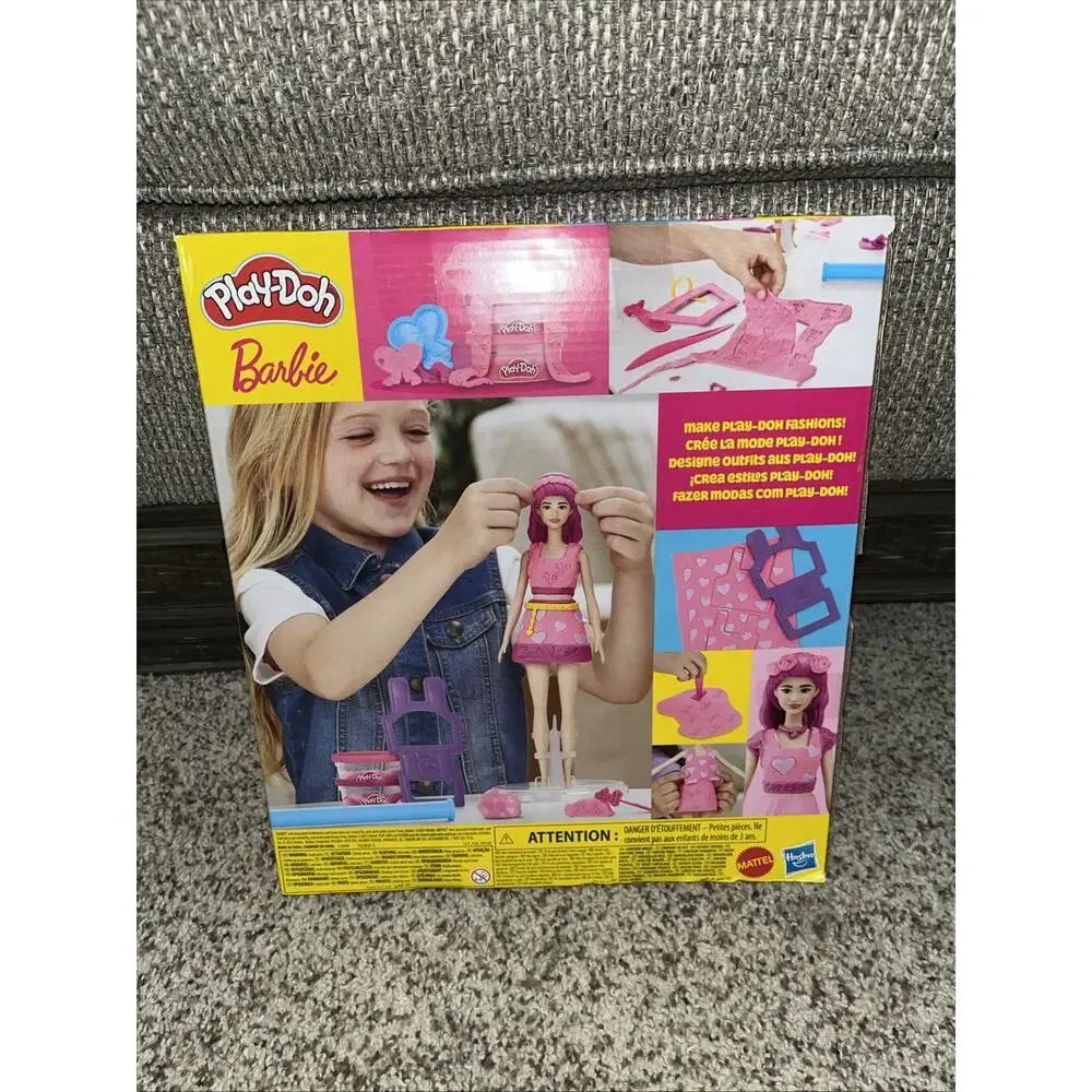 Hasbro | Toys | Barbie Hearts Hair Playdoh 2 Doll Patterns Playdough ...